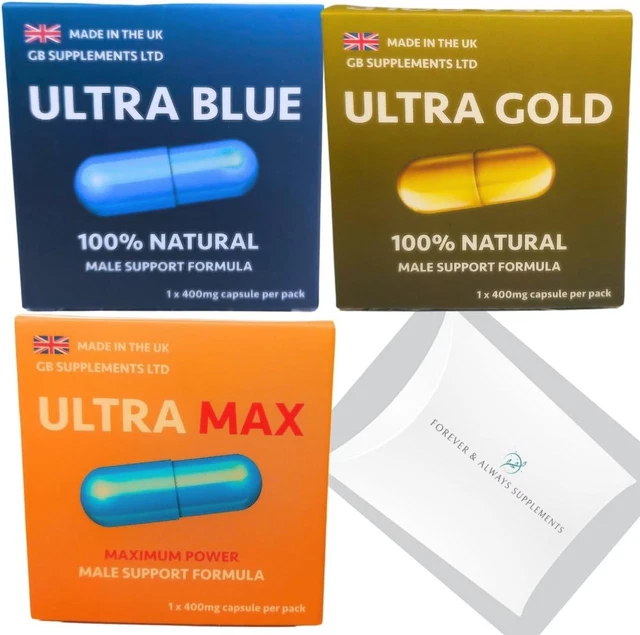 ULTRA MAX BLUE High Strength 400mg Capsules 100% Natural Support ...
