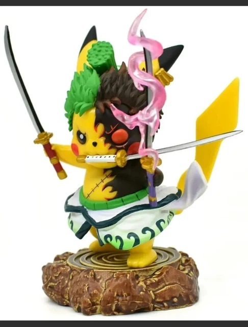 PIKACHU COSPLAY RORONOA zoro One Piece Pokémon PVC Figurine UK £30.00 ...