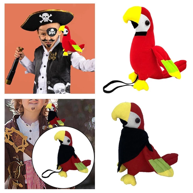 STUFFED PARROT ON Shoulder, Pirate Costume Prop, Stuffed Parrot Toy for ...