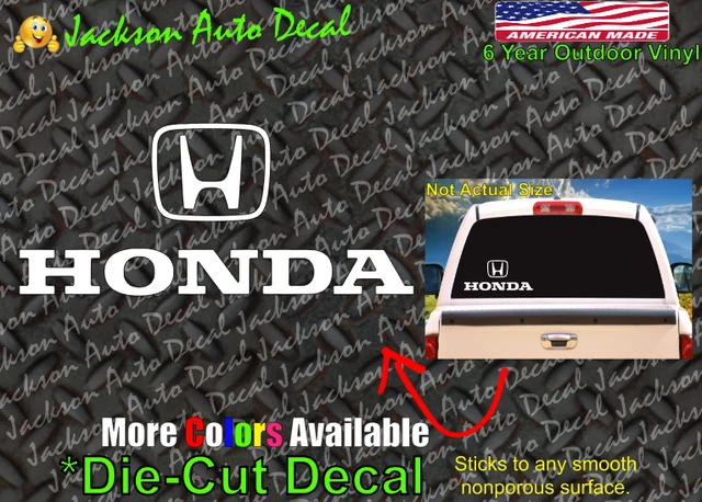 HONDA DECAL CAR Window Emblem Logo Vinyl Sticker JDM Stance Civic ...