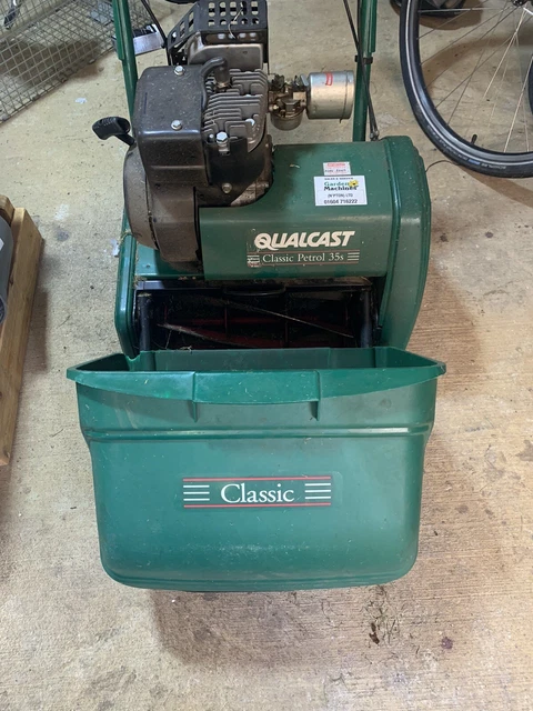 QUALCAST CLASSIC 35S Lawn Mower and Grass Box. 1996. £25.00 - PicClick UK
