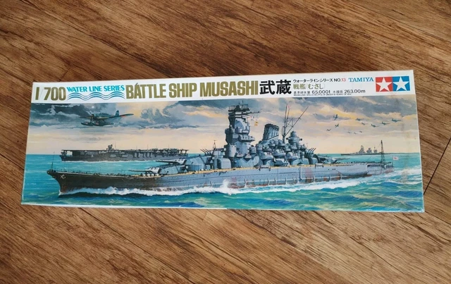 BATTLESHIP MUSASHI TAMIYA 1/700 Waterline Series WW2 Japanese Ship ...