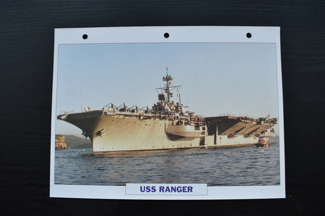 NAVAL USS RANGER 1956 Fleet Aircraft Carrier Photo Print Maxi Card EUR ...