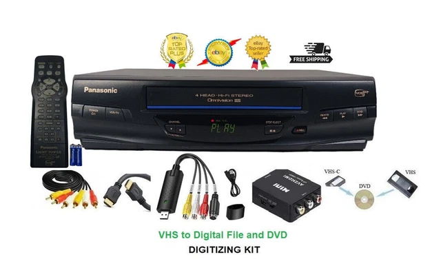 PANASONIC VCR VHS Transfer/Convert VHS to Digital File/ DVD AV to USB ...