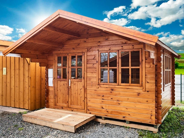 ABRI DE JARDIN cabane en rondins maison en bois cabane en rondins 5 x 5 ...