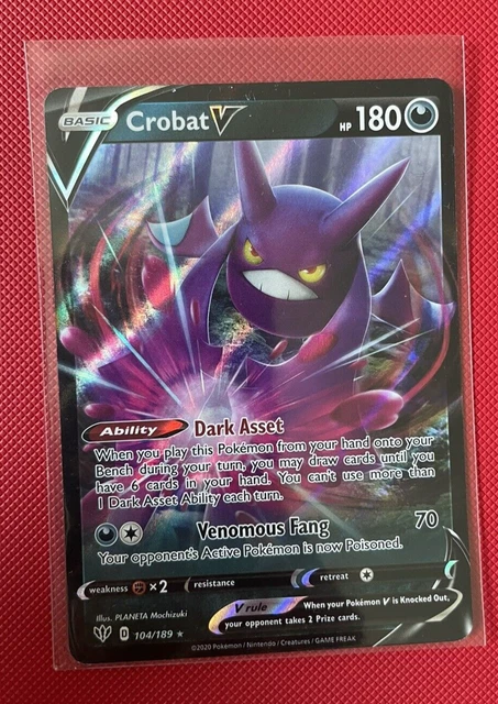 POKÉMON - CROBAT V - 104/189 - SWSH Darkness Ablaze - Ultra Rare EUR 1 ...