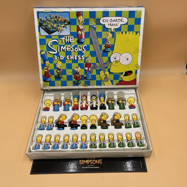 VINTAGE THE SIMPSONS 3D Chess Set Board Game 1997 *Complete* £24.99 ...
