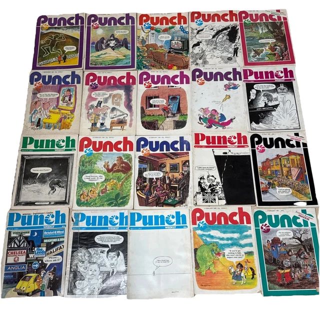 BULK LOT 20X Vintage Punch Magazines 1980’s Classic BritishHumour ...