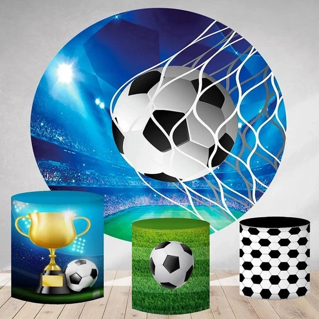 CIRCLE FOOTBALL GOALS Round Happy Birthday Backdrop $37.85 - PicClick AU