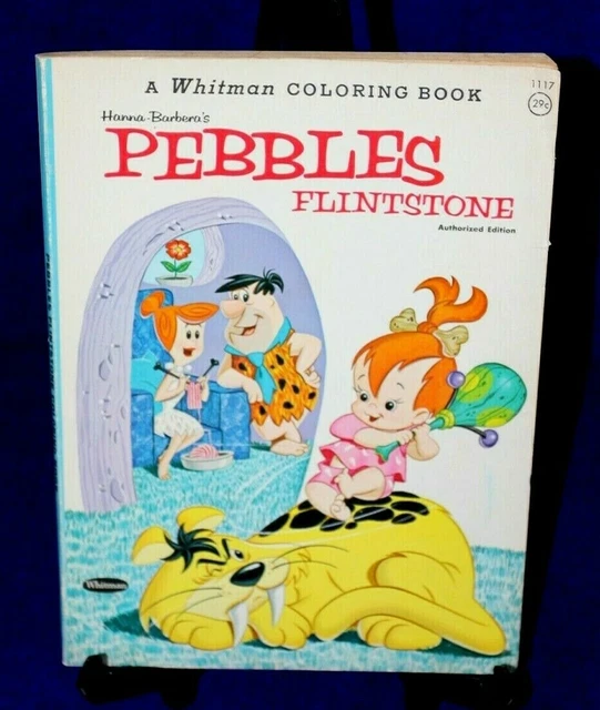VINTAGE WHITMAN HANNA Barbera’s Pebbles Flintstone Coloring Book ~ Used ...