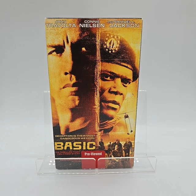 BASIC (VHS, 2003) John Travolta Samuel L Jackson Connie Nielsen Action ...