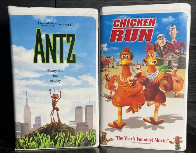 DREAMWORKS ANIMATED VHS Lot (2) Movies! - Chicken Run & Antz - FREE ...