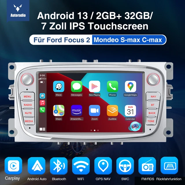 ANDROID DAB + autoradio GPS navigatore per Ford Focus MK2 MK II Galaxy ...