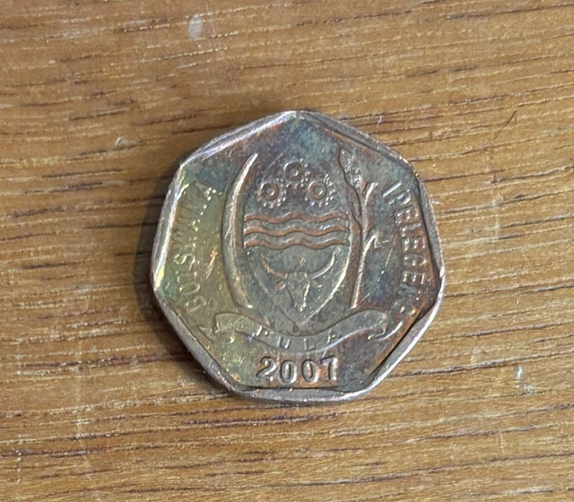 2007 BOTSWANA 5 Thebe Average Circulated Condition Highly Collectible ...