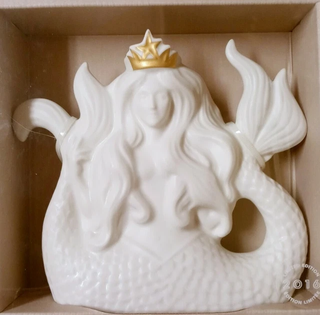 STARBUCKS LIMITED EDITION SIREN Mermaid Ceramic Sculpture Statue White ...