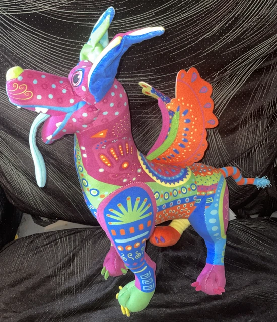 DISNEY STORE PIXAR Coco DANTE Dog Alebrije Rainbow Plush Spirit Day Of ...