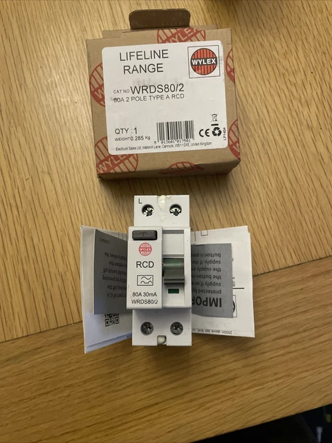 WYLEX 80A 30 mA tipo A RCD 2 poli modulo (WRDS80/2) EUR 1,13 - PicClick IT