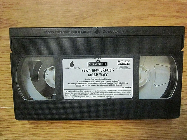 SESAME STREET BERT and Ernie's Word Play VHS EUR 4,62 - PicClick FR