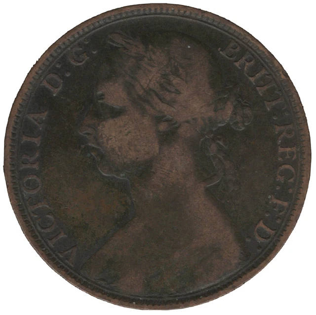 1891 GREAT BRITAIN – Queen Victoria – One Penny Coin – Pre-Decimal £5. ...