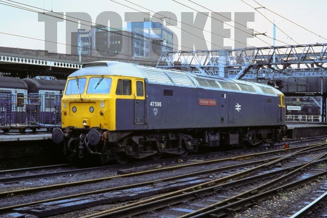 35MM SLIDE BR British Rail Diesel Loco Class 47 47596 Liverpool St 1989 Original £5.05 - PicClick UK