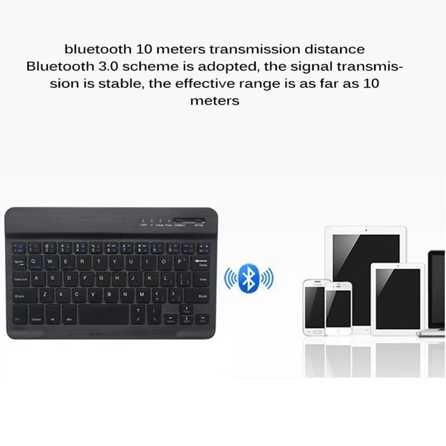 WIRELESS KEYBOARD RECHARGEABLE Keyboards Mini Keypad 59 Keys Tablets ...