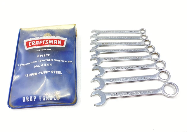 VINTAGE CRAFTSMAN CROWN No. 4344 USA 8 Piece Combination Ignition ...