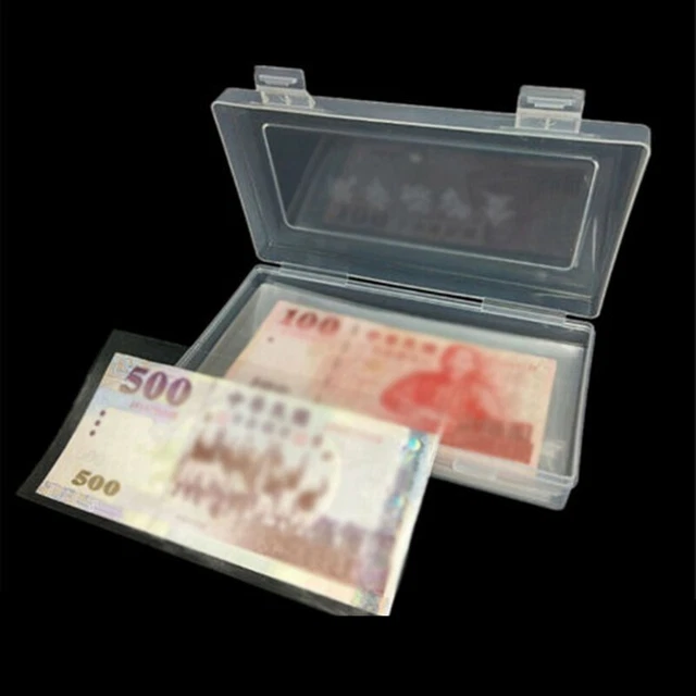 TRANSPARENT PLASTIC BANKNOTE Protection Bags Pack of 100 Design £12.00 ...