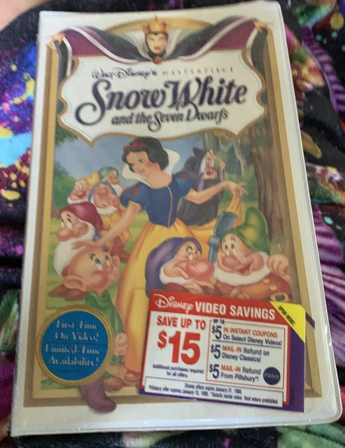 SNOW WHITE AND the Seven Dwarfs (VHS-WALT DISNEYS MASTERPIECE -sealed ...