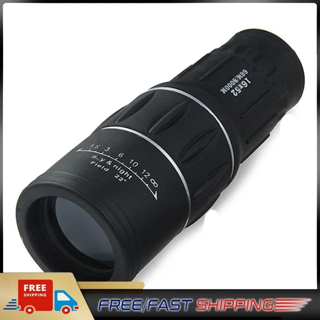 16X52 DUAL FOCUS Monocular Telescope16x Zoom Binoculars 66M/8000M HD ...
