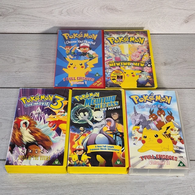 POKEMON VHS BUNDLE The First Movie Vol 1 & 2 Mewtwo Returns The Movie 3 ...
