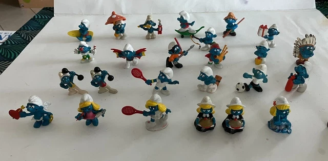 PEYO - SCHTROUMPFS - figurines style Schleich années diverses 8 EUR 8 ...