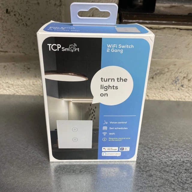 TCP SMART WI-FI Double Wall Switch, White £21.47 - PicClick UK