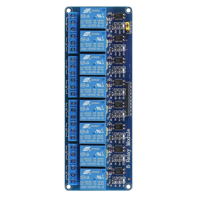 8 CHANNEL RELAY Module with The Light Coupling 12V Relay Expansion ...