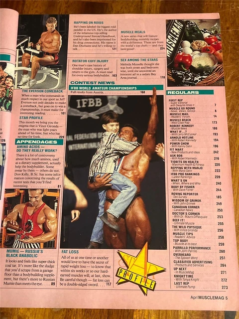 MUSCLEMAG BODYBUILDING MUSCLE magazine DAVE FISHER & SUE PRICE 4-93 £12 ...