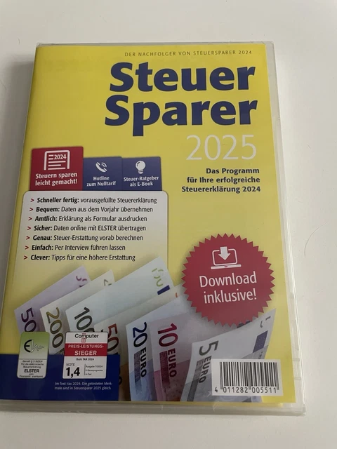 LIDL STEUER-SPARER 2025 Einkommensteuer für Steuererklärung 2024 - NEU & OVP EUR 20,00 - PicClick DE