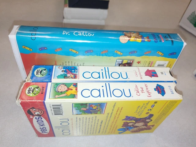 CAILLOU VHS LOT 3 PBS Kids Cartoon Dr.Caillou, Adventure Explorer ...