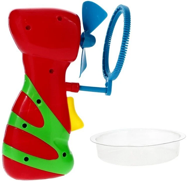 KIDS BUBBLE GUN Red Battery Powered Blaster Blows Bubbles FREE SHIPPING ...