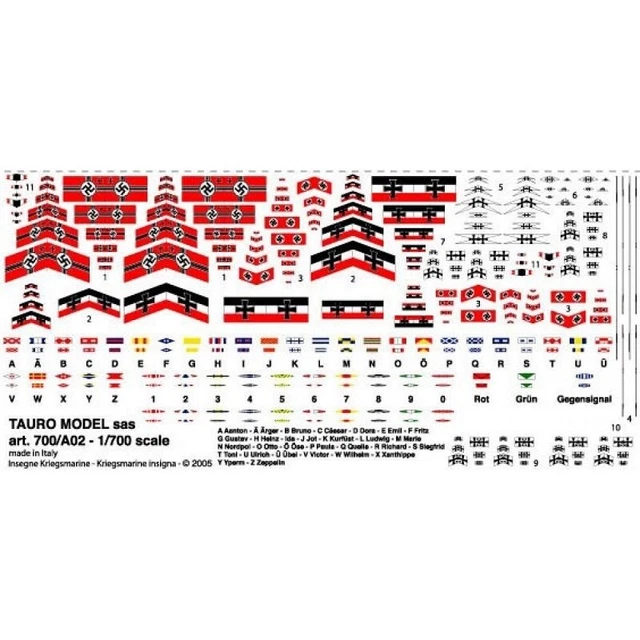 TAURUS MODEL KRIEGSMARINE Paper Flags 1-700 Scale - 700/A02 £4.97 ...