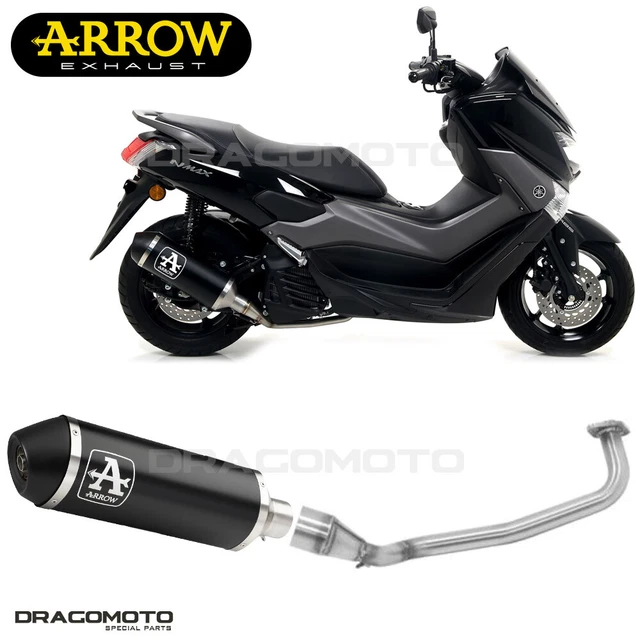 YAMAHA NMAX 125 2017-2020 Full exhaust ARROW URBAN ALU Black EUR 394,33 ...