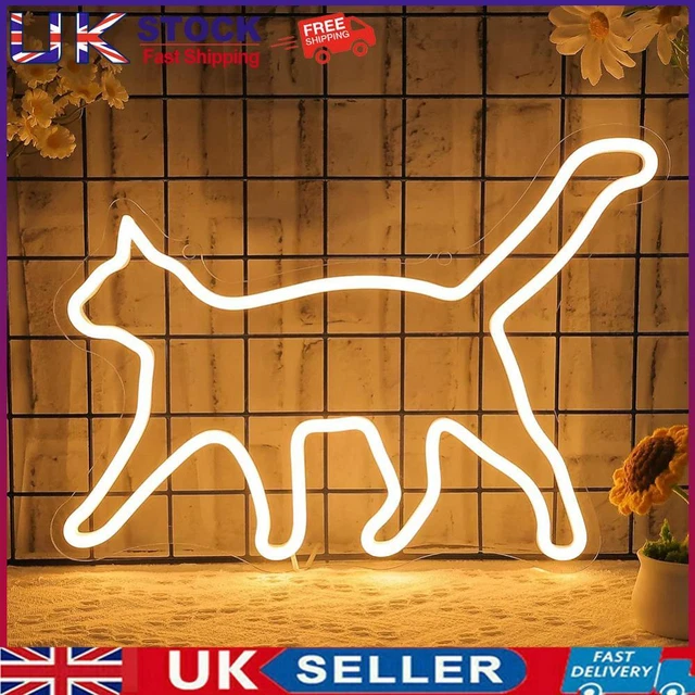 CAT NEON SIGN Dimmable Cat Led Sign Night Light for Resturant Home Bar ...