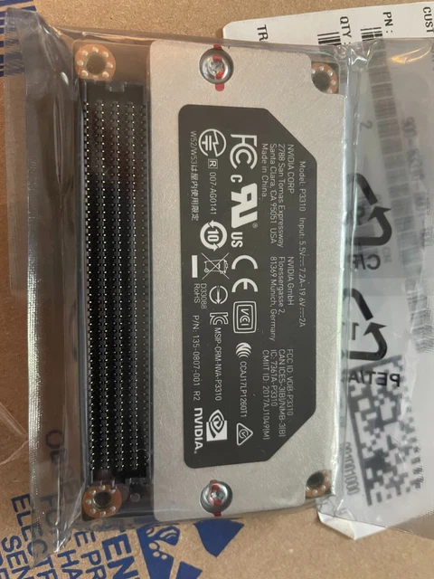 NVIDIA JETSON TX2 P3310 135-0807-000 R2 8GB SOC Developer Module $200. ...