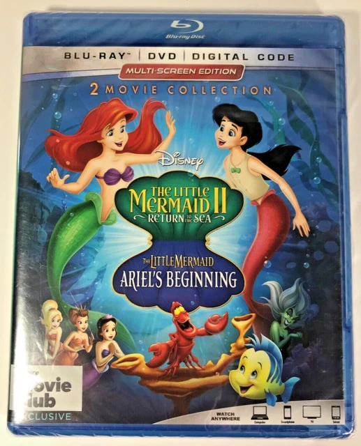 NEW DISNEY BLU-RAY DVD 2 Movie Set Little Mermaid II & Ariel's ...