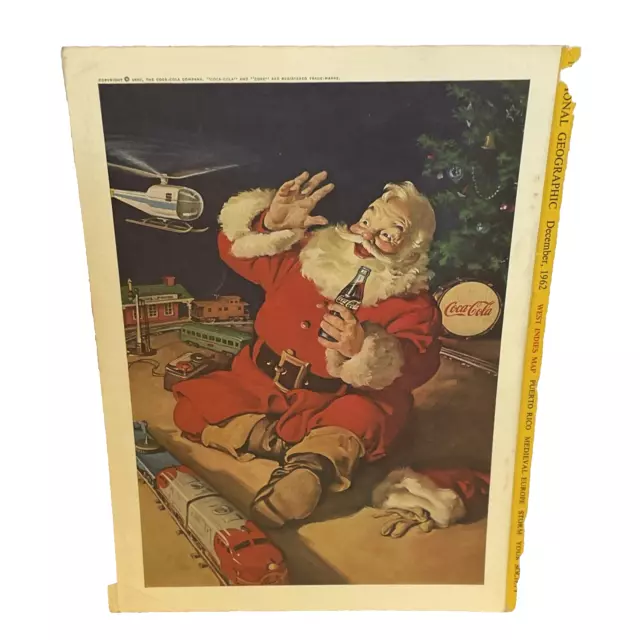 1962 COKE COCA Cola Soda Orig Magazine Ad Santa With Toys National ... 1962 COKE COCA Cola Soda Orig Magazine Ad Santa With Toys National ...