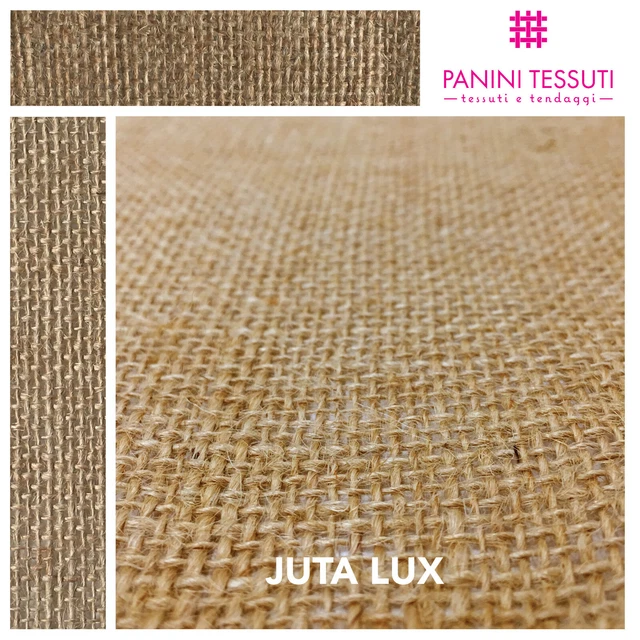 TESSUTO JUTA IUTA FIBRA NATURALE AL METRO Handmade Decori Craft Stoffa ...
