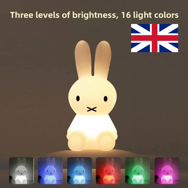 28CM MIFFY RABBIT Night Light Rechargeable USB Night Light Gift Tap ...