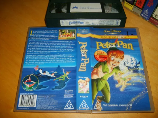 PETER PAN - Walt Disney Collection - RARE! - Original Animation - Vhs Not a Dvd! $10.05 ...