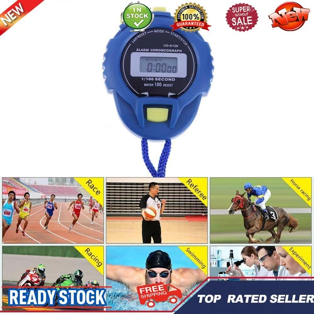 LCD CHRONOGRAPH DIGITAL Timer Stopwatch Sport Counter Odometer Watch ...