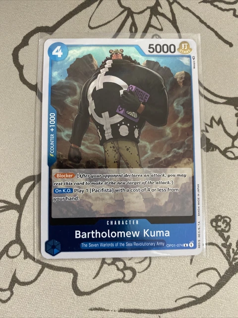 ONE PIECE CARD Game Bartholomew Kuma OP01-074 Romance Dawn ENGLISH FOIL ...