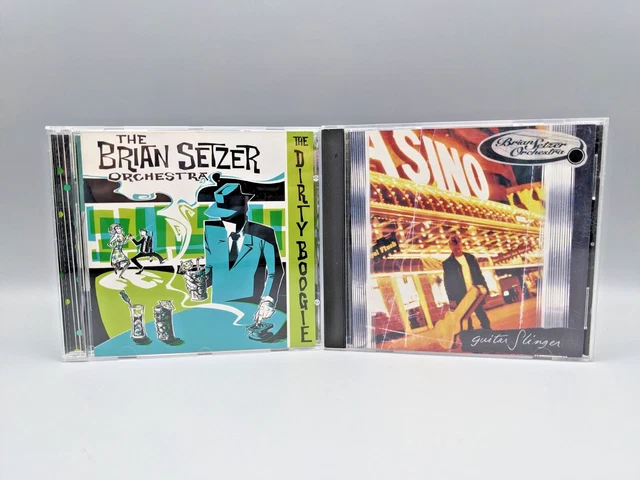 BRIAN SETZER ORCHESTRA 2 CD Lot The Dirty Boogie & Guitar Slinger Swing ...