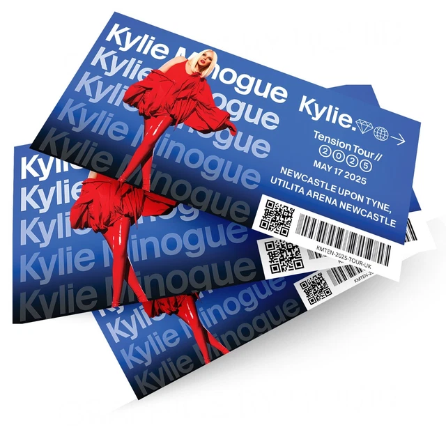 KYLIE MINOGUE MUSIC Concert Ticket UK Tour 2025 Tension For Kylie ...